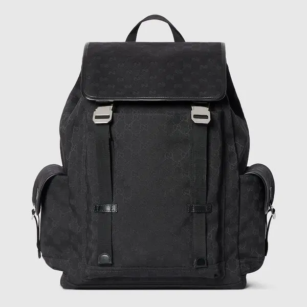 Gucci Gg Canvas Large Backpack - Black