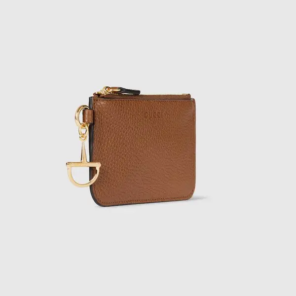 Gucci Half Horsebit Card Case Leather - Brown