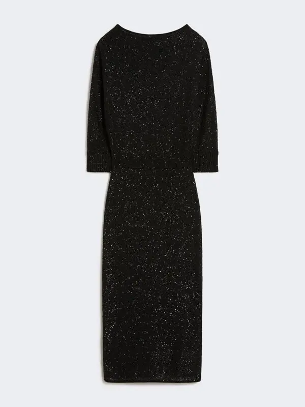 Max Mara Sequined Viscose Knit Midi Dress