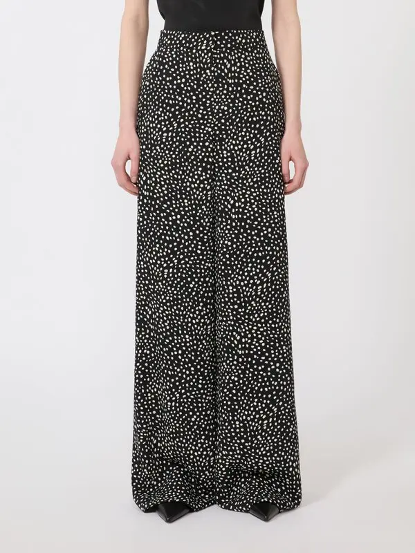 Max Mara Printed Sablé Wide-leg Trousers