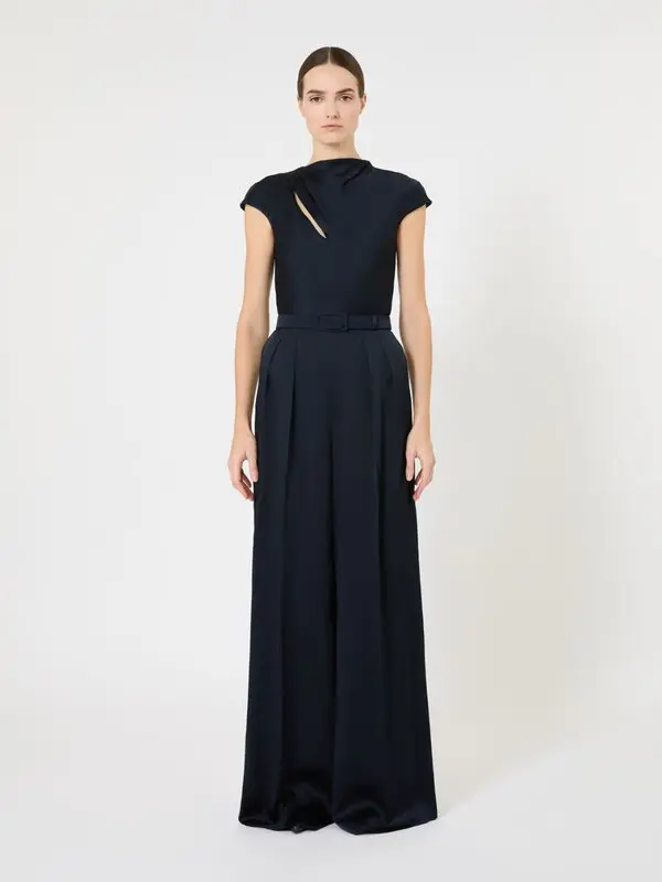 Max Mara Envers Satin Jumpsuit - Midnightblue