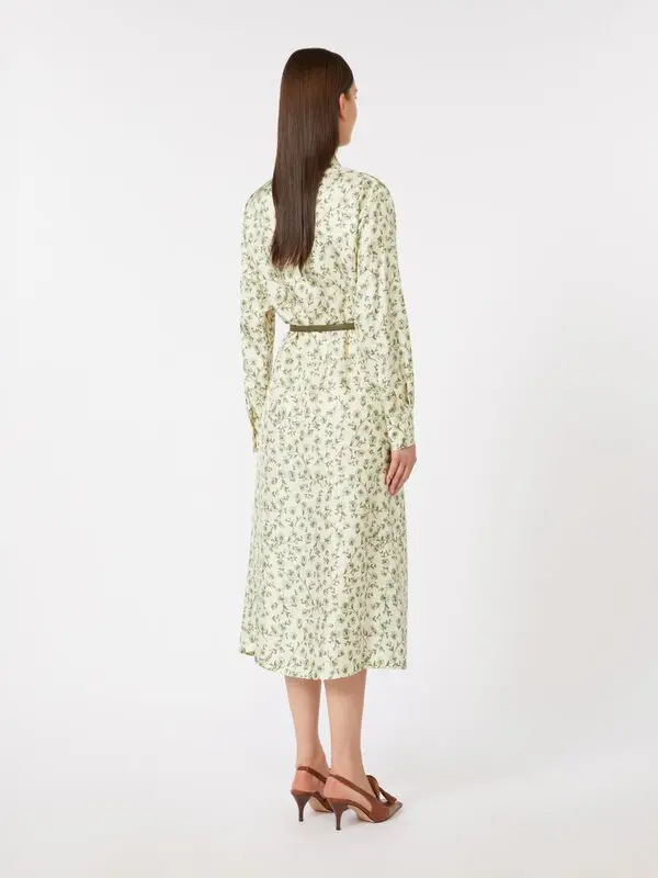 Max Mara Printed Silk Twill Shirt Dress