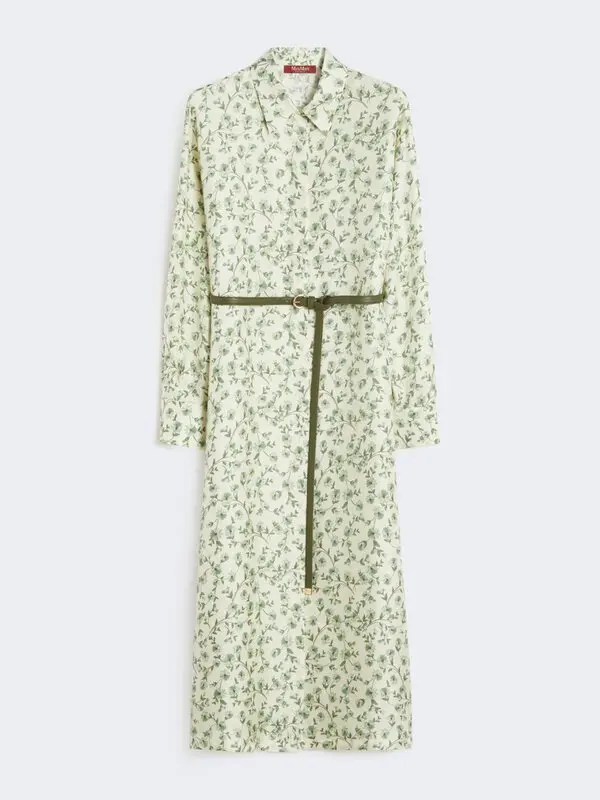 Max Mara Printed Silk Twill Shirt Dress