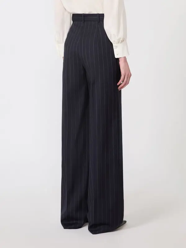 Max Mara Pinstripe Wool Trousers