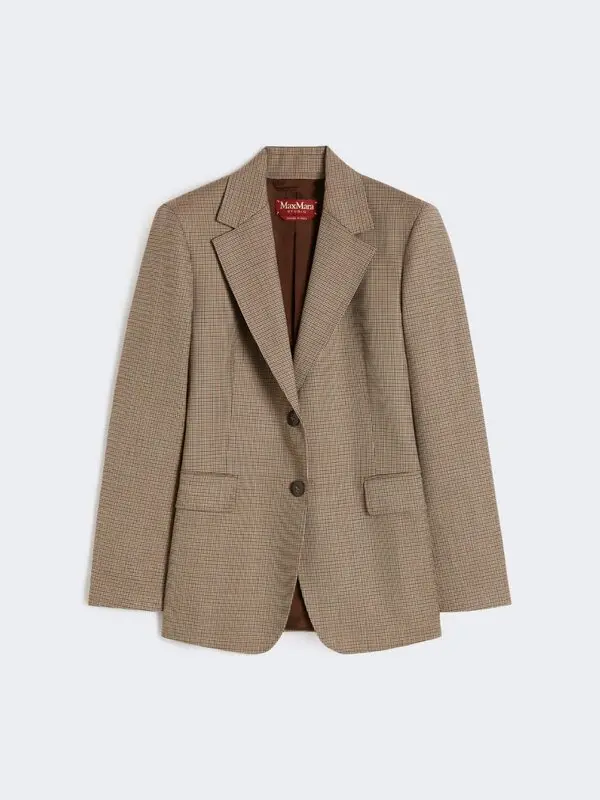 Max Mara Patterned Wool Twill Blazer
