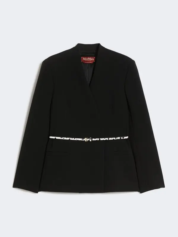 Max Mara Double-breasted Cady Jacket With Belt