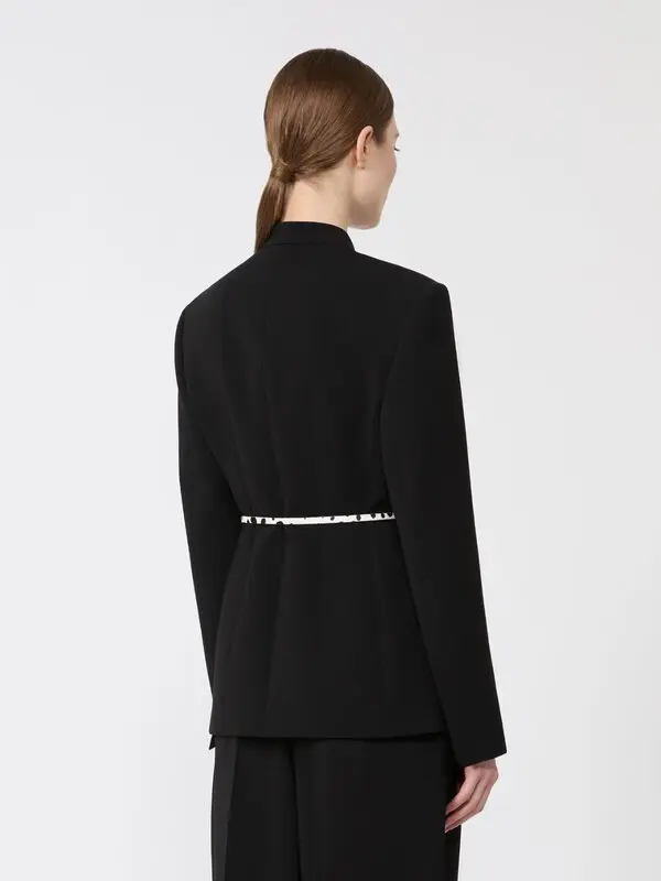Max Mara Double-breasted Cady Jacket With Belt