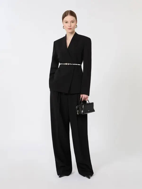 Max Mara Double-breasted Cady Jacket With Belt