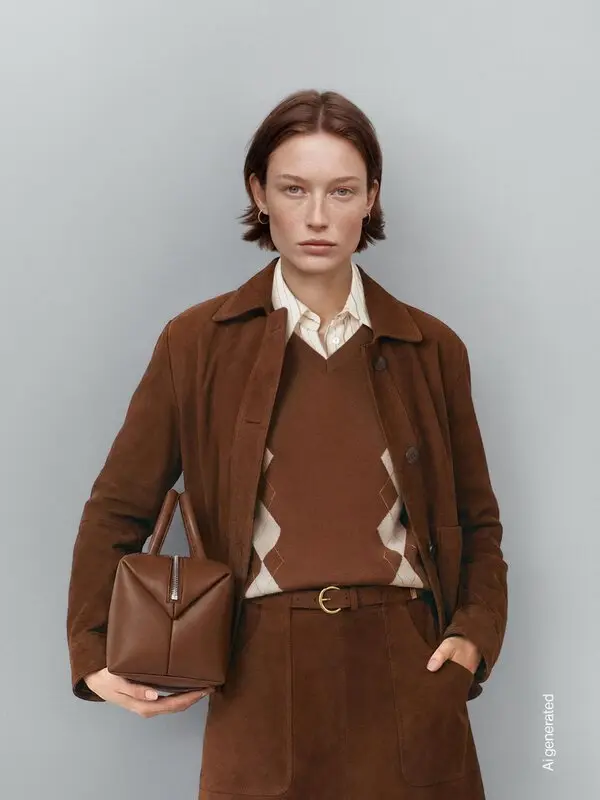 Max Mara Wool And Silk Argyle Knit Sweater - Chocolate