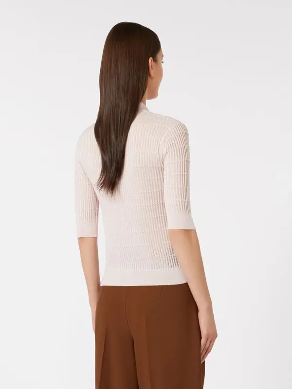 Max Mara Silk And Wool Polo Sweater - Pink