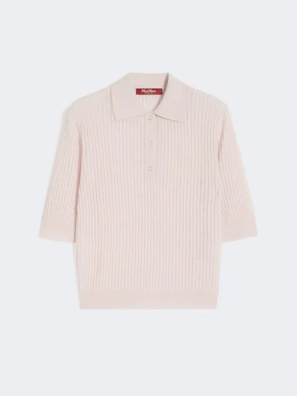 Max Mara Silk And Wool Polo Sweater - Pink