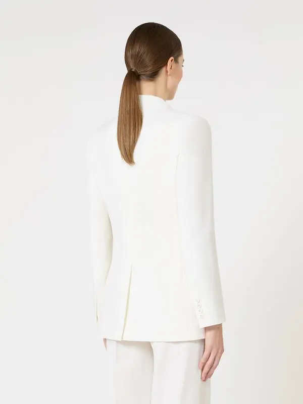 Max Mara Fitted Wool Crepe Double-breasted Blazer