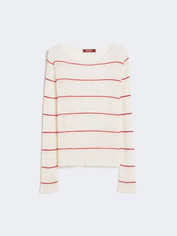 Max Mara Slim-fit Wool And Silk Sweater - White
