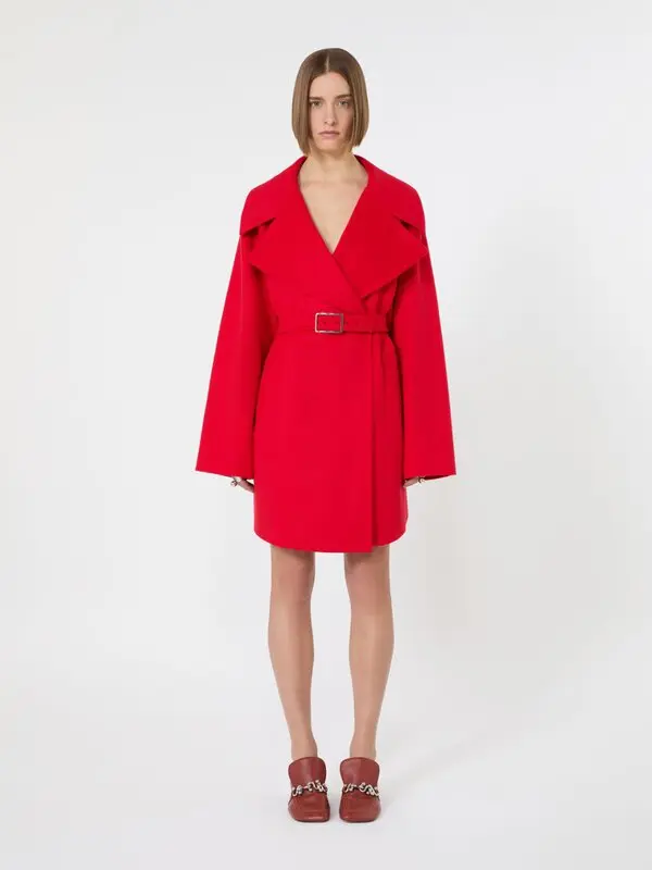 Max Mara Short Wool Coat - Red