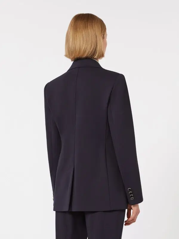Max Mara Milano-knit Double-breasted Jersey Blazer
