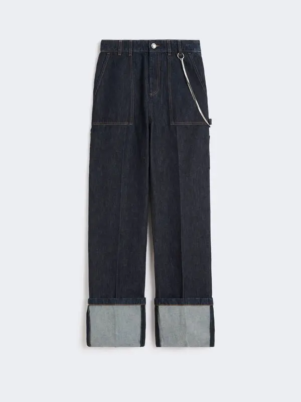 Max Mara Denim Jeans With Maxi Turn-up