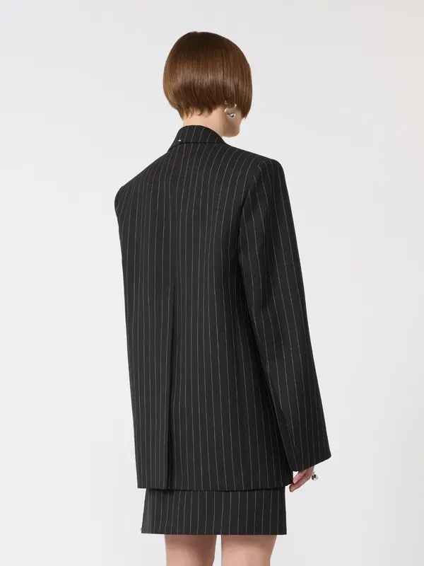 Max Mara Pinstripe Gabardine Blazer