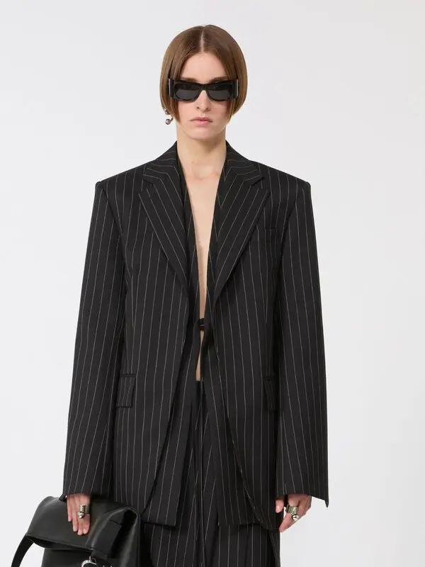 Max Mara Pinstripe Gabardine Blazer