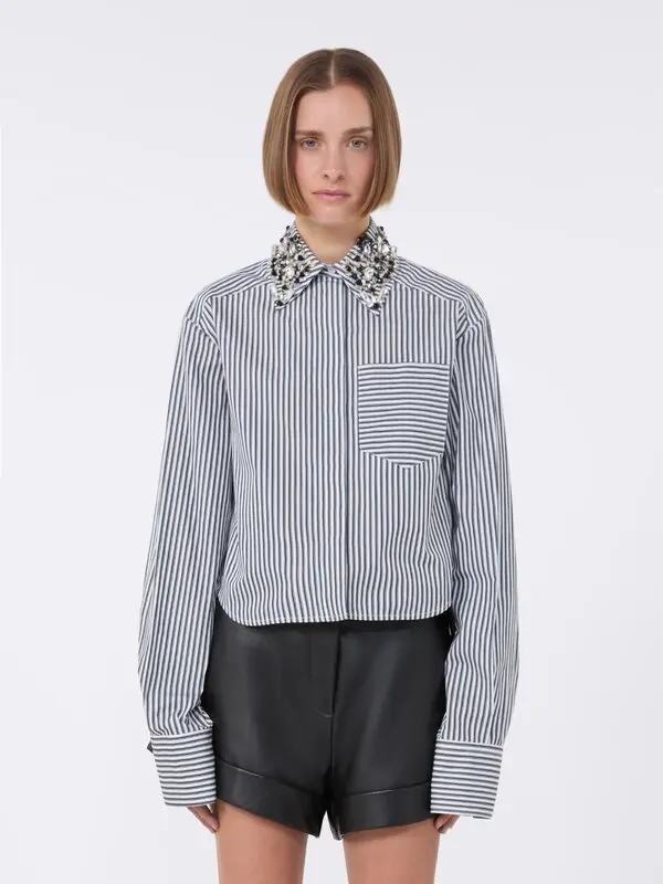 Max Mara Striped Poplin Shirt