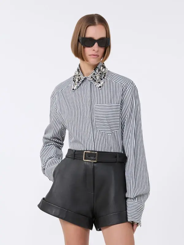 Max Mara Striped Poplin Shirt