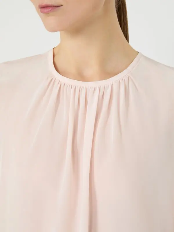 Max Mara Silk Crew-neck Blouse - Pink