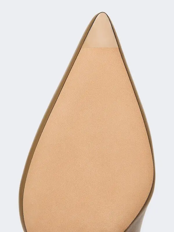 Max Mara Nappa Leather Court Shoes - Mud