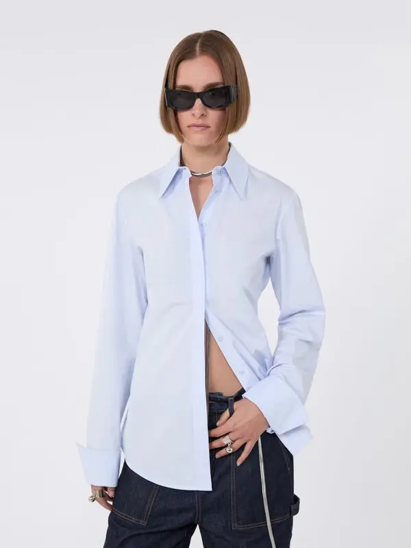 Max Mara Cotton Poplin Shirt - Avio