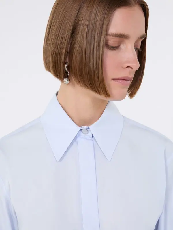 Max Mara Cotton Poplin Shirt - Avio