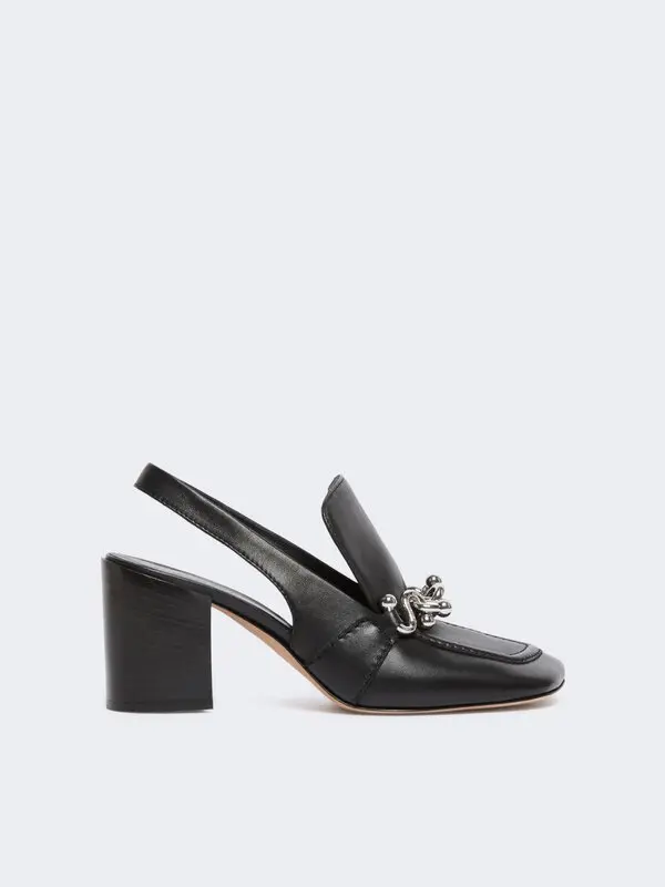 Max Mara Nappa Leather Slingbacks
