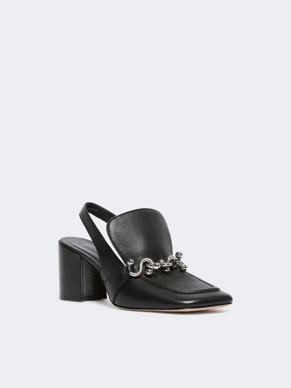 Max Mara Nappa Leather Slingbacks