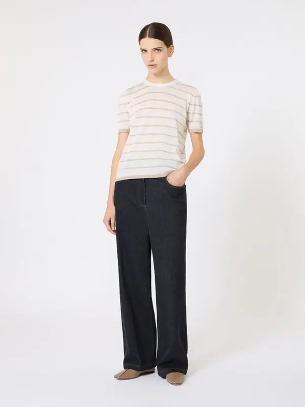 Max Mara Denim-effect Jersey Trousers