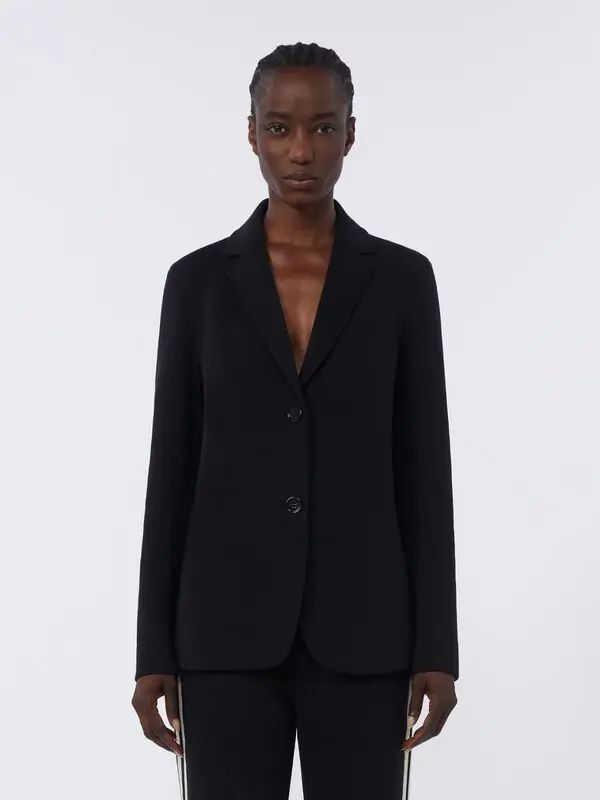 Max Mara Single-breasted Scuba Jersey Jacket