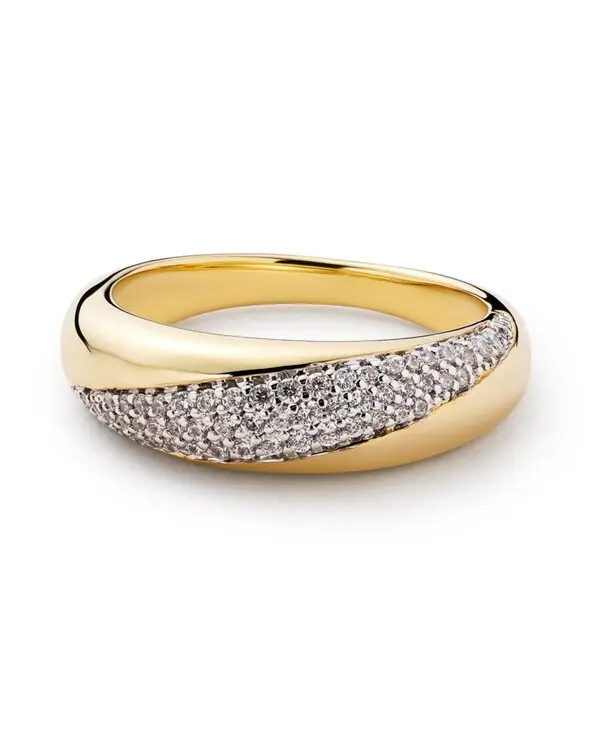 ANA LUISA Kira Dome Band Ring - Gold