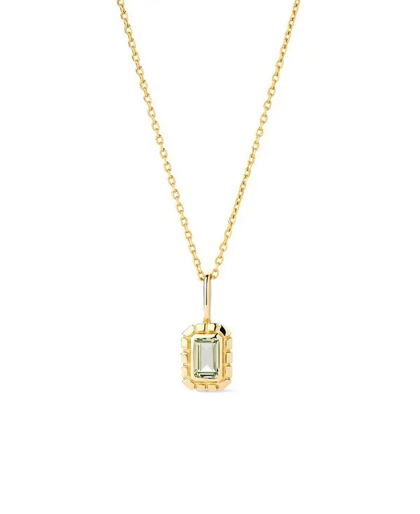 ANA LUISA Heirloom Charm Necklace - Light Green Sapphire