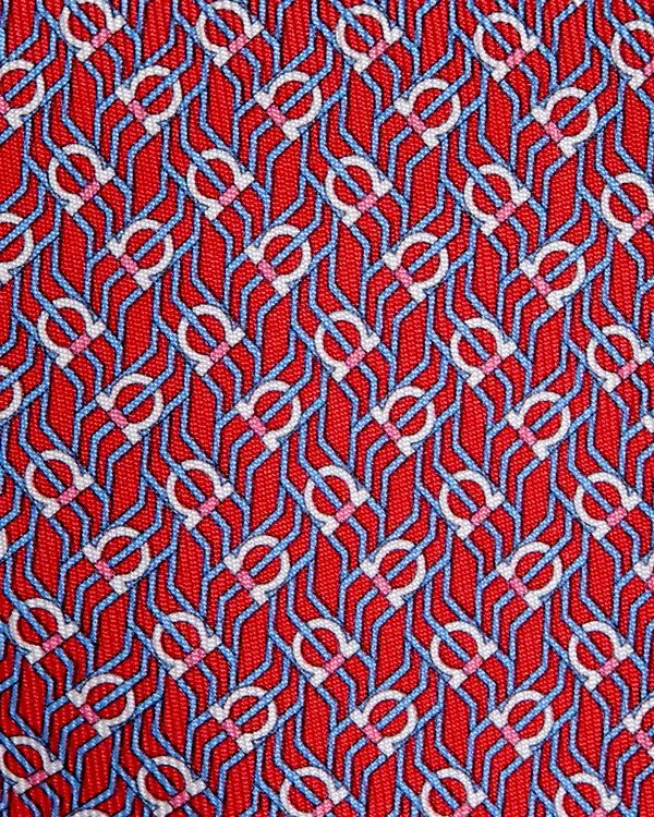 FERRAGAMO Silk Classic Gancini Tie - Red
