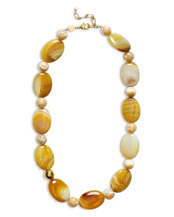 Anni Lu Multi Stone All Around Collar Necklace - Gold/yellow