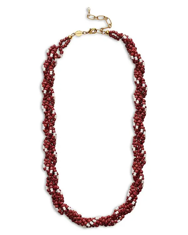 Anni Lu Rodeo Cultu Freshwater Pearl & Beaded Torsade Necklace - Red