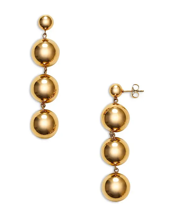 Anni Lu Hi Ho Beaded Linear Drop Earrings - Gold