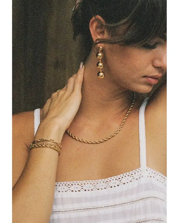 Anni Lu Hi Ho Beaded Linear Drop Earrings