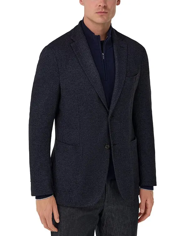 Boggi Milano Cotton Blend Blazer - Blue