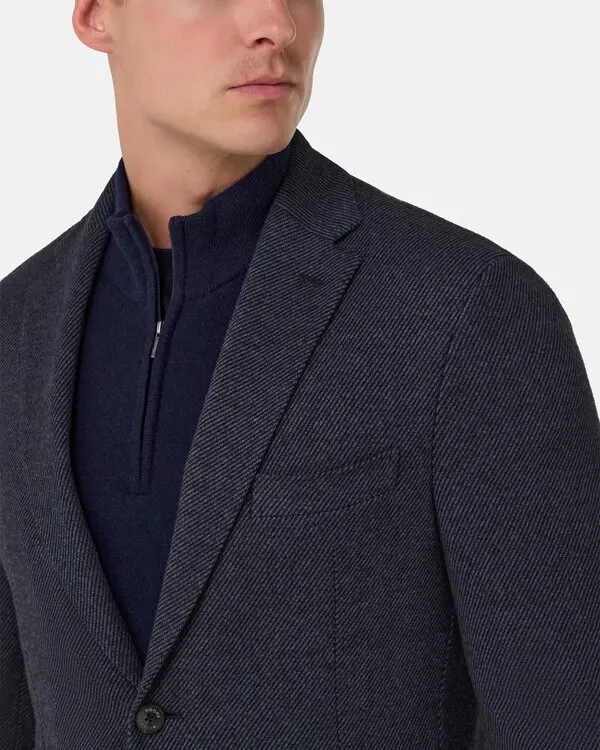 Boggi Milano Cotton Blend Blazer - Blue
