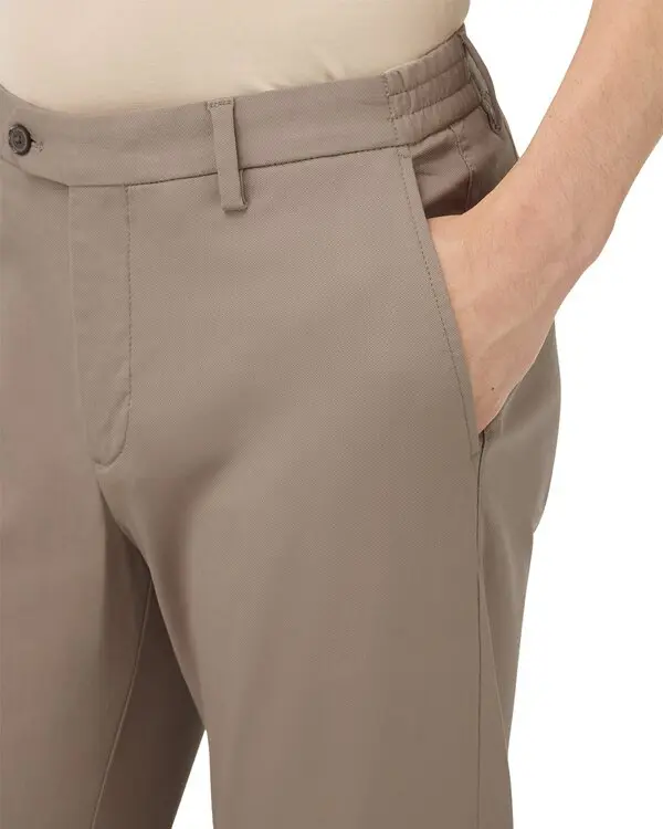 Boggi Milano Stretch Cotton Trousers - Taupe