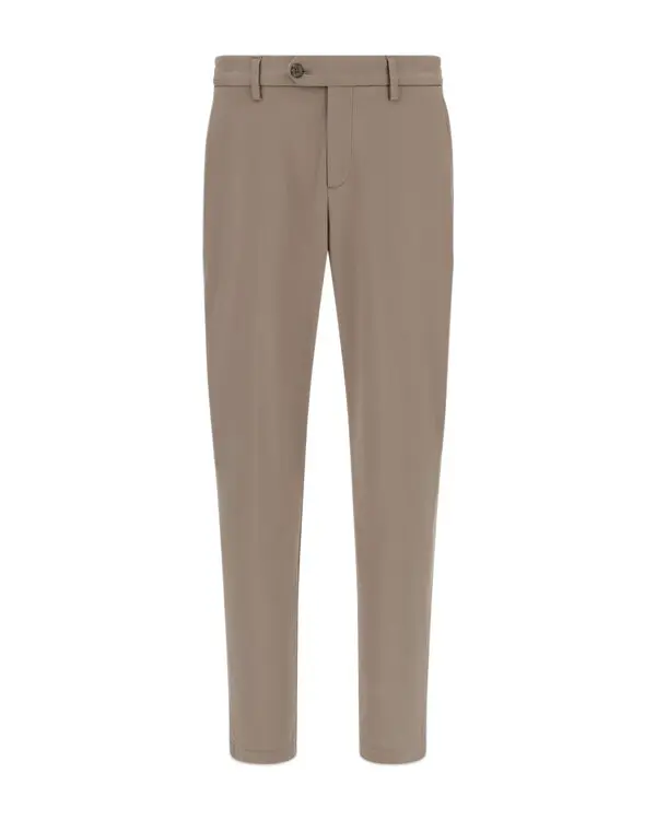 Boggi Milano Stretch Cotton Trousers - Taupe