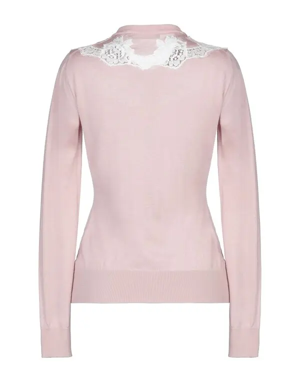 Dolce & Gabbana Cashmere, Silk, Cotton, And Polyamide Cardigan With Lace - Pink