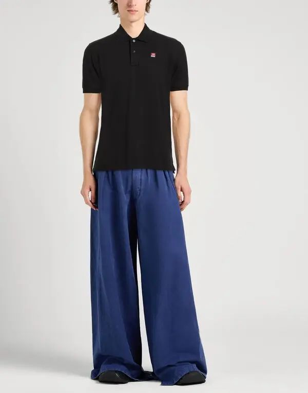 DIESEL® Polo Shirt Size Cotton, Elastane - Black