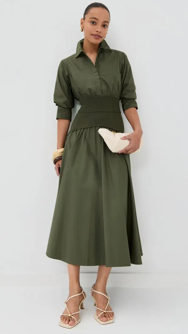 Simkhai Ovie Midi Skirt - Fern
