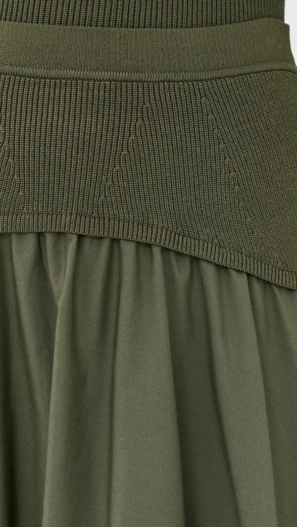 Simkhai Ovie Midi Skirt - Fern