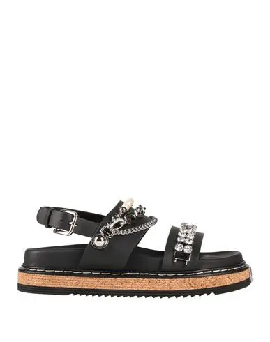 Dolce & Gabbana Embellished Calfskin Flatform Sandals