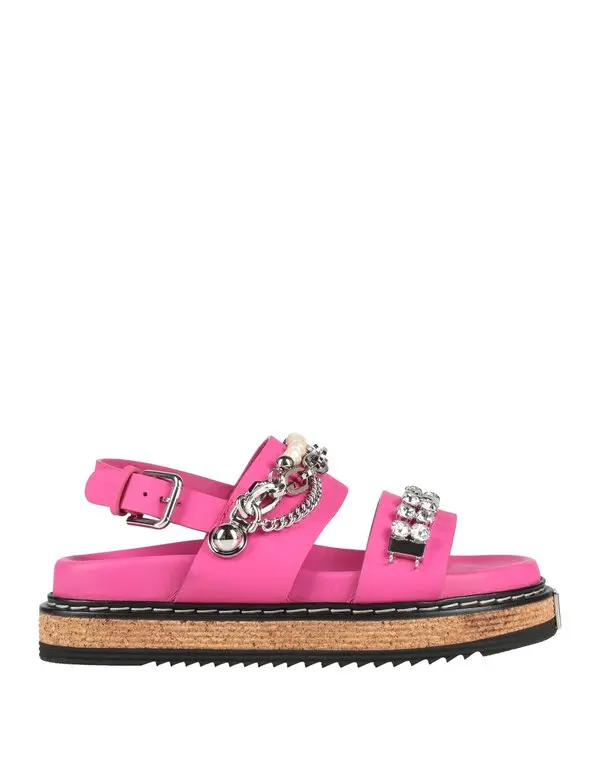 Dolce & Gabbana Embellished Calfskin Flatform Sandals