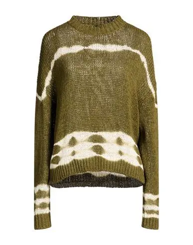 ROBERTO COLLINA Crewneck Tie-dyed Knit Sweater - Green